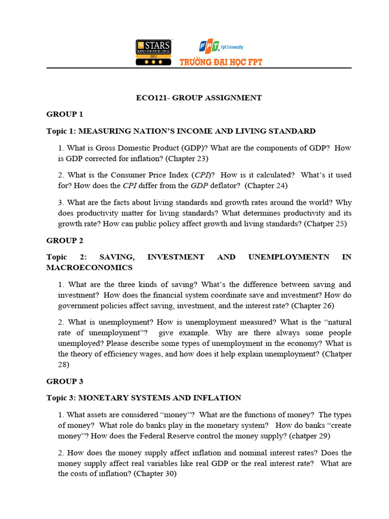 ECO121 Group Assignment Summer 2023 | PDF