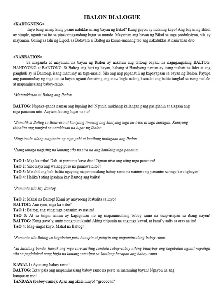 IBALON DIALOGUE (AutoRecovered) | PDF