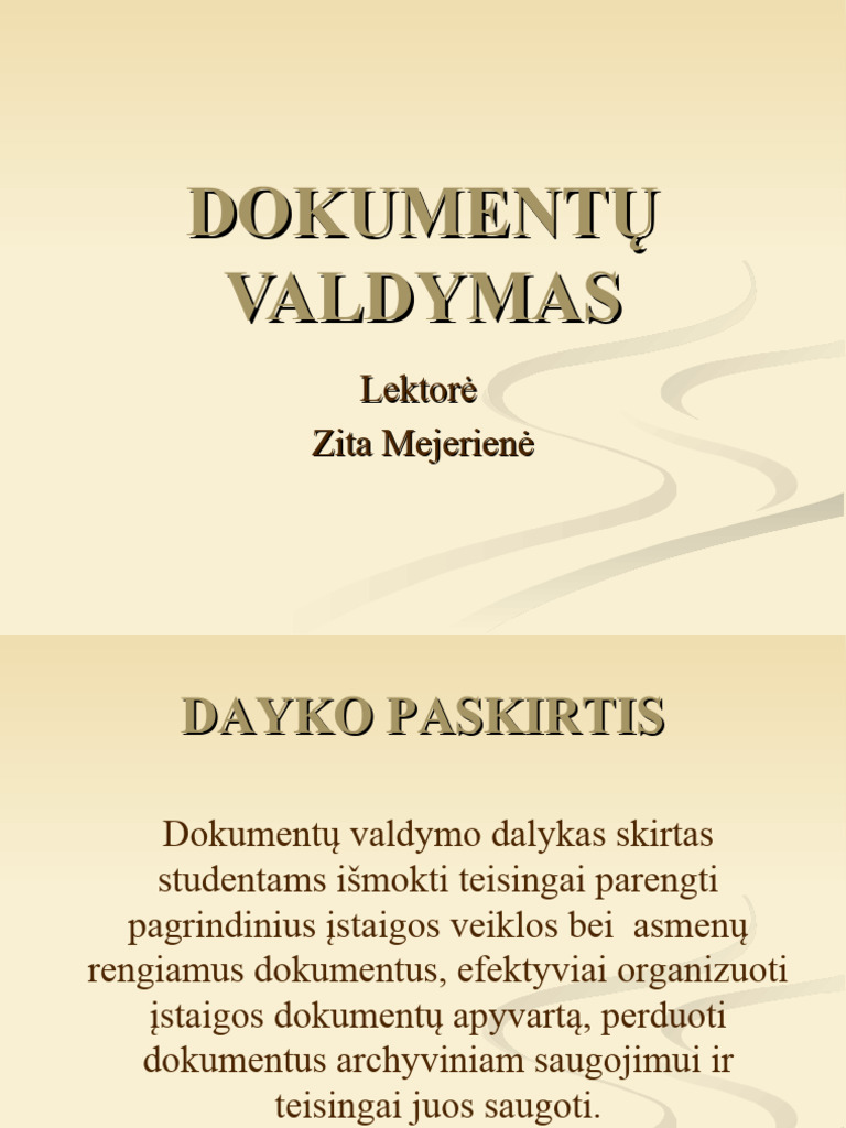 Ivadine Paskaita - Nuolatiniai | PDF