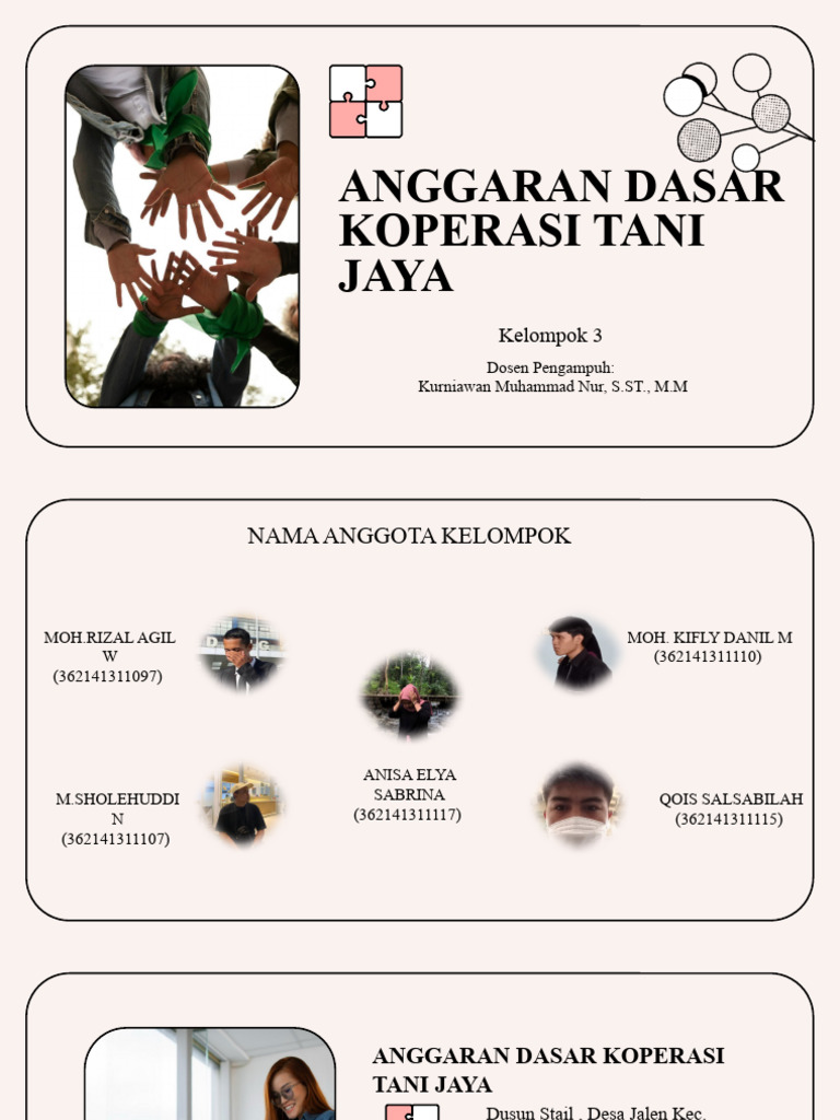Koperasi Pertanian Kelompok 3 | PDF | Pengelolaan Keuangan & Uang