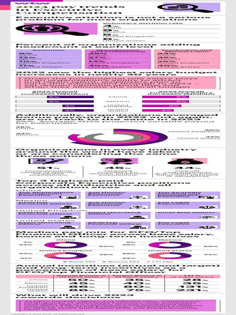 2023 Pay Trends in Executive Compensation Infographic | PDF