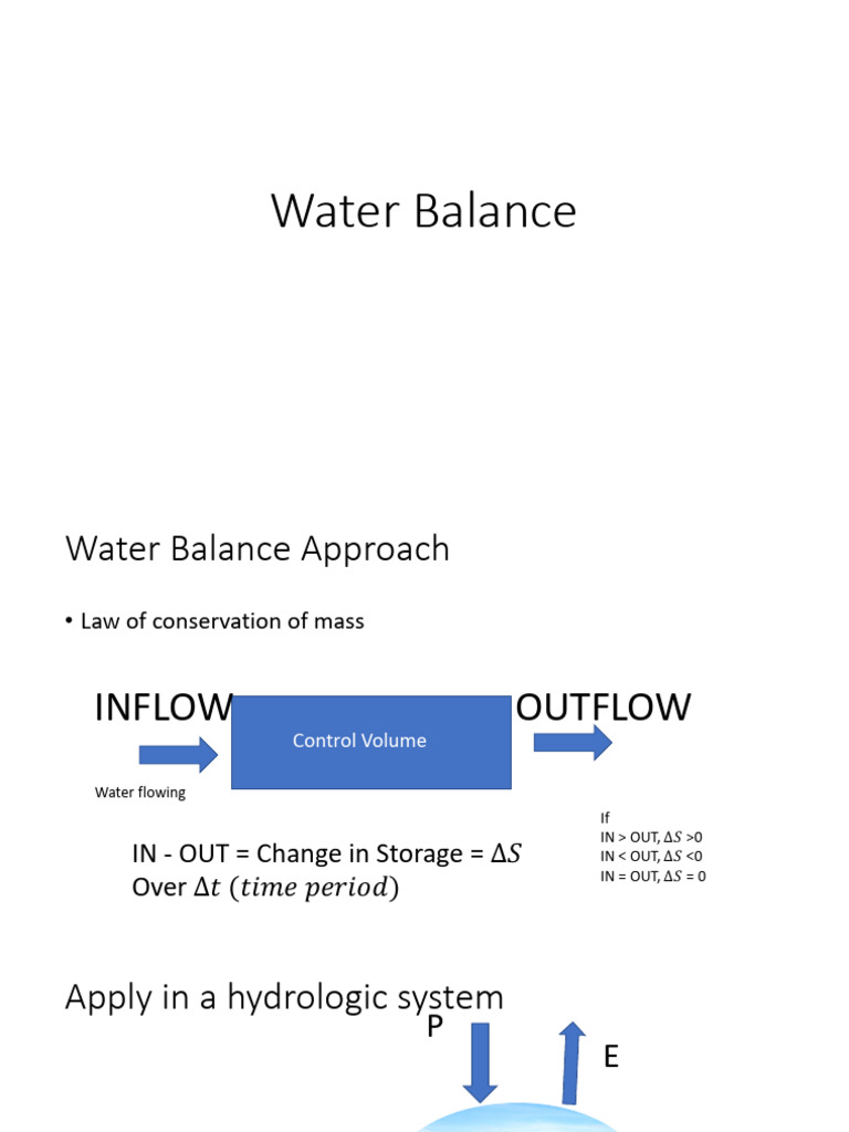 Lab 2 Water Budget Equation | PDF | Science & Mathematics | Technology ...