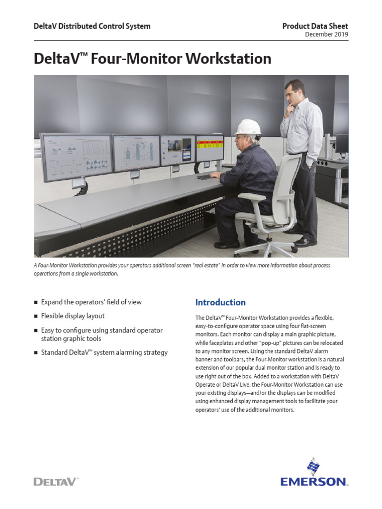 Product+Data+Sheet +DeltaV+Four-Monitor+Workstation | PDF