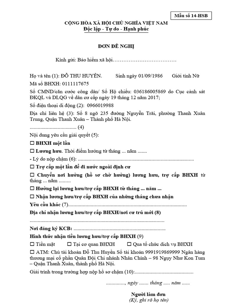 Mau 14 HSB Theo Quyet Dinh 166 | PDF