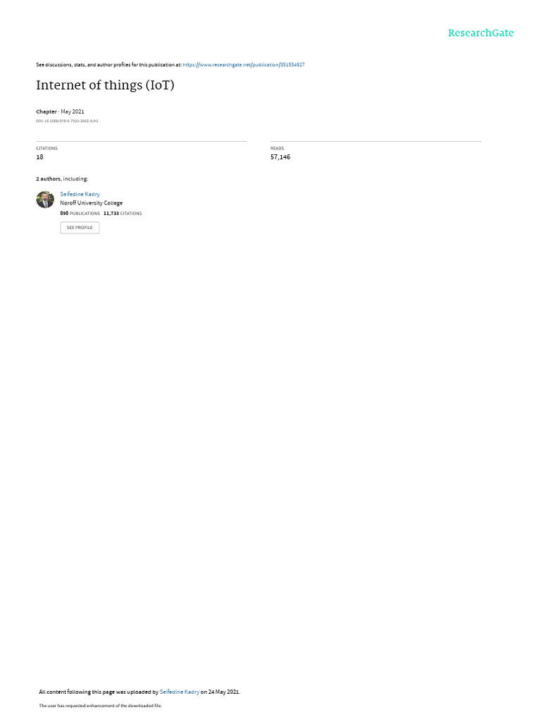 Internet of Things IoT | PDF