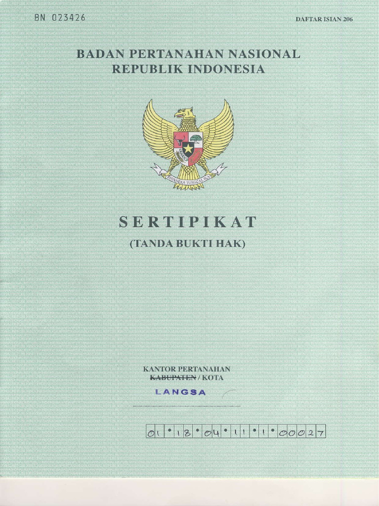 Sertifikat Tanah | PDF
