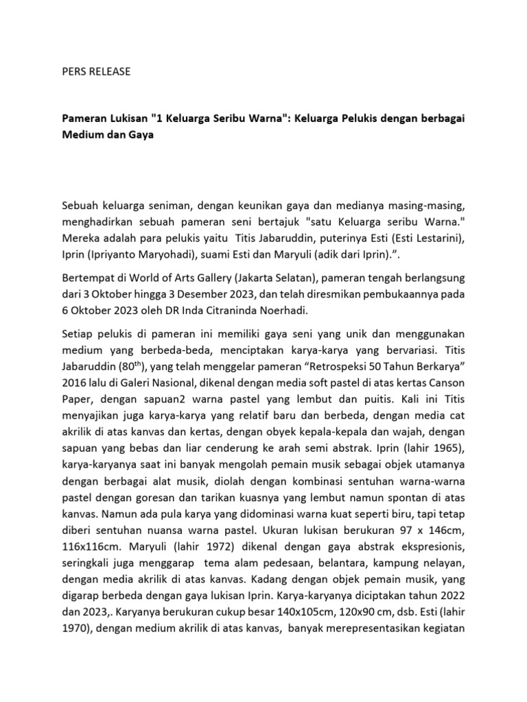 RILIS | PDF | Ilmu Sosial | Griya & Taman