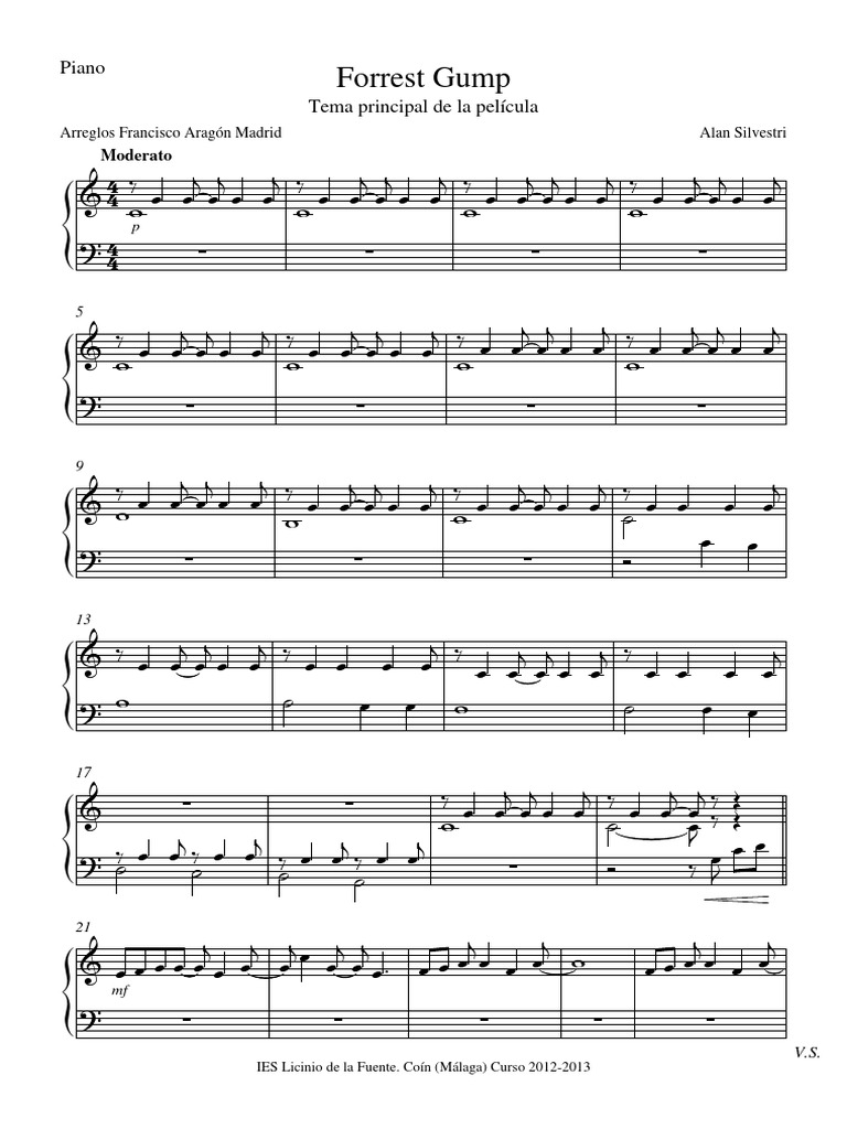 Forrest Gump - Piano | PDF
