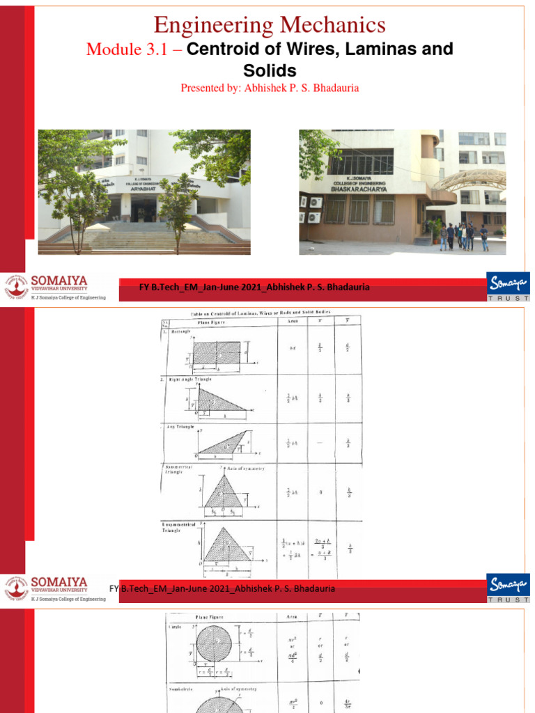 Centroid Calculations in Engineering Mechanics | PDF | Teaching Methods ...