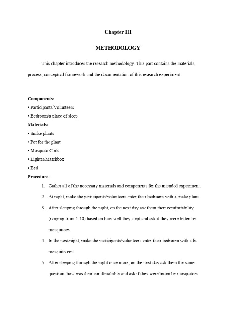 Chapter 3 Methodology | PDF