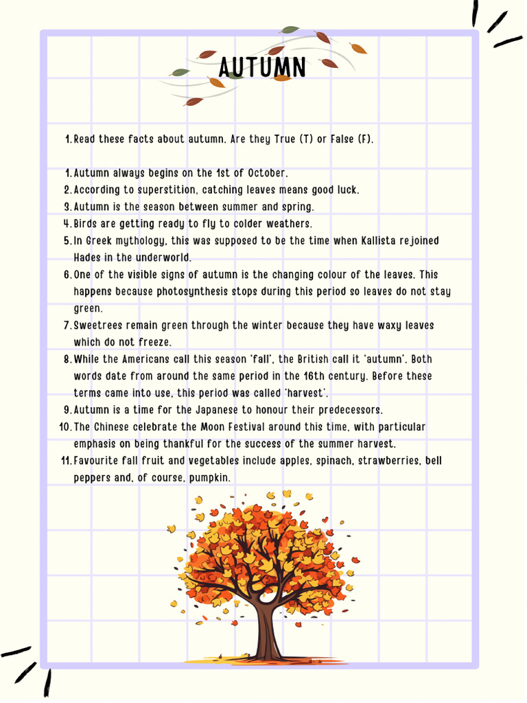 B2. Facts Autumn | PDF