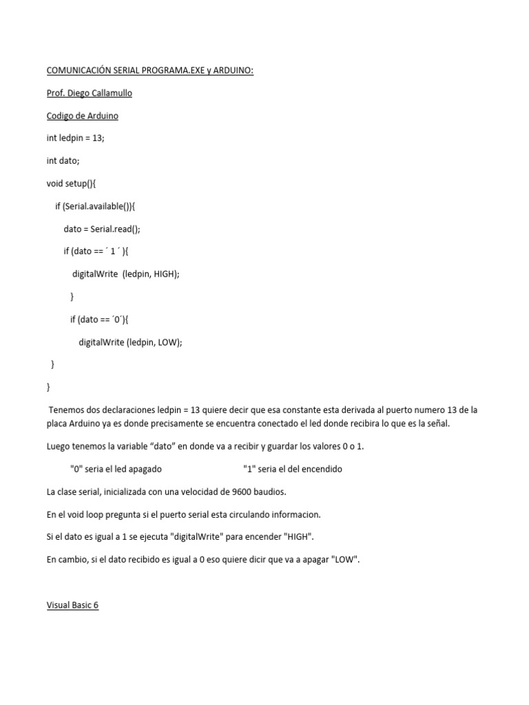 Comunicación Serial Programa VB | PDF | Informática
