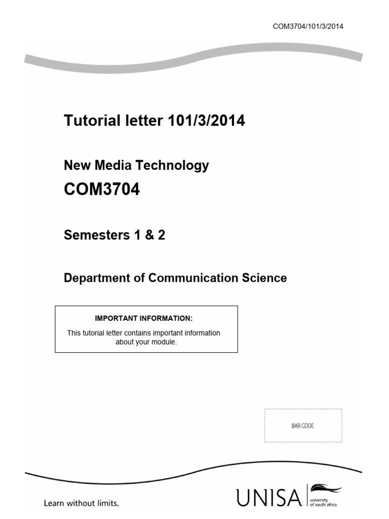 Tutorial Letter 101 - COM3704. | PDF