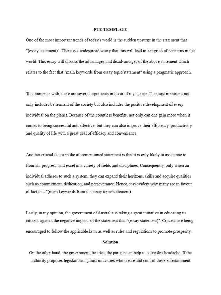 Pte Template New | PDF | Foreign Language Studies