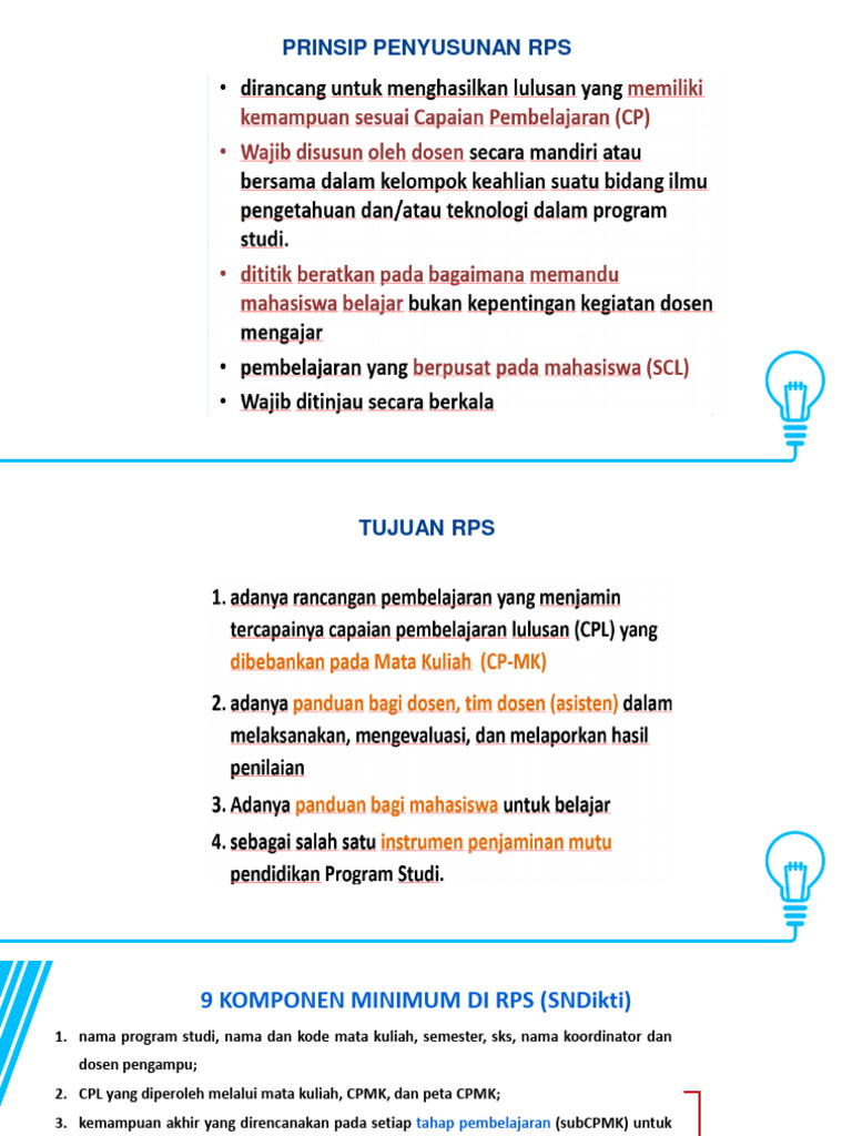 Prinsip Penyusunan RPS | PDF