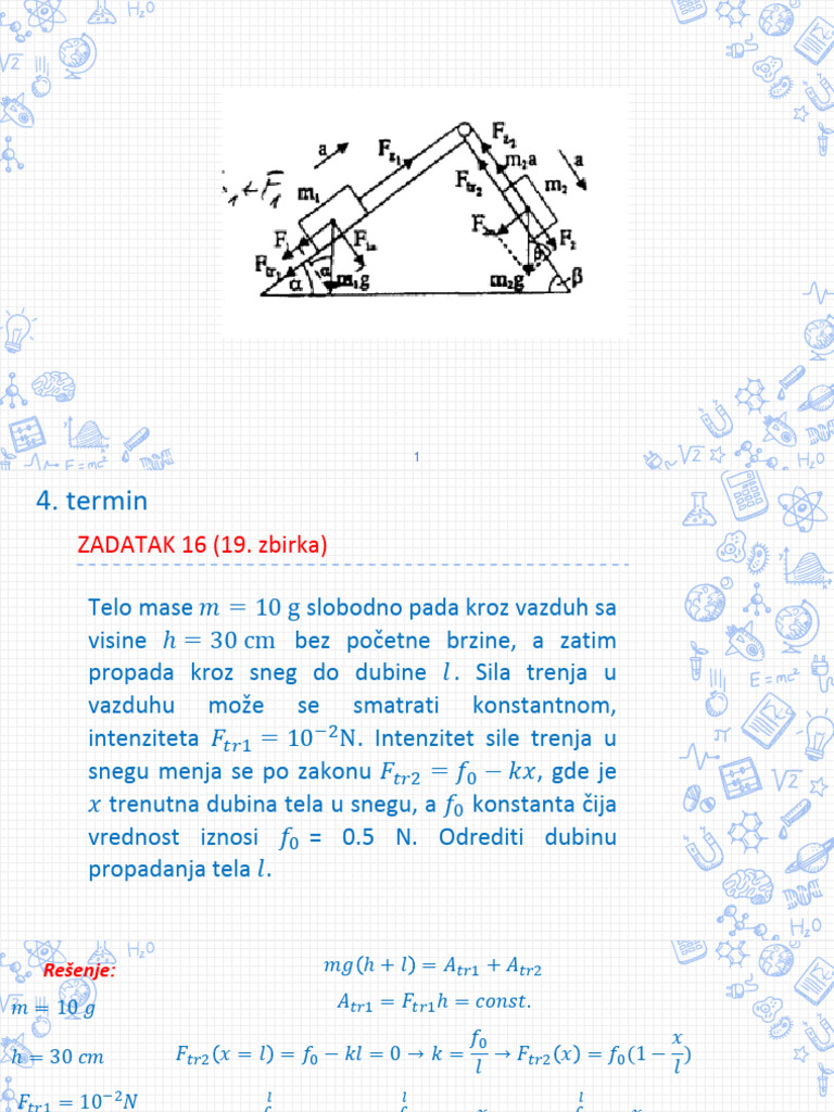 Termin Fizika Zadaci | PDF