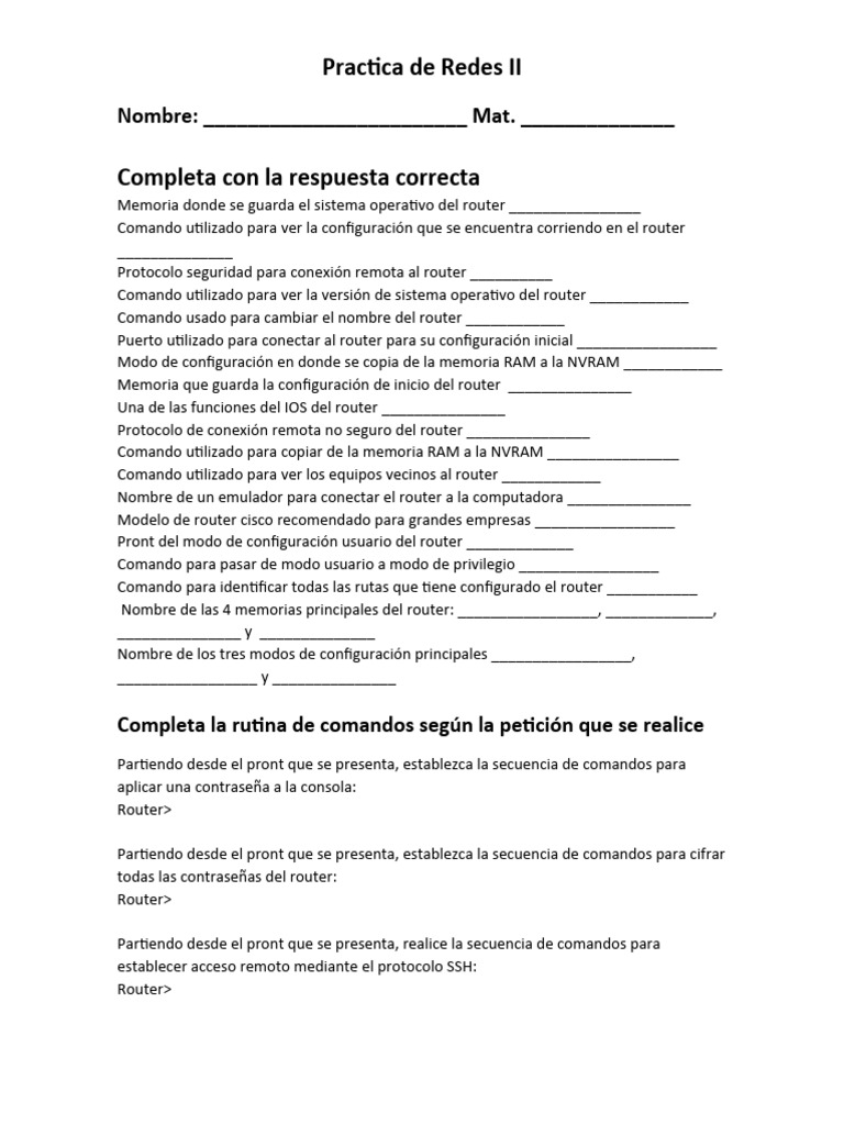 Practica de Conocimientos de Comandos | PDF