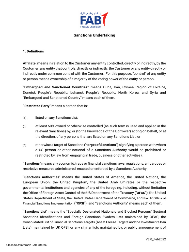 Sanctions Undertaking-SUKAINA M | PDF | Social Science