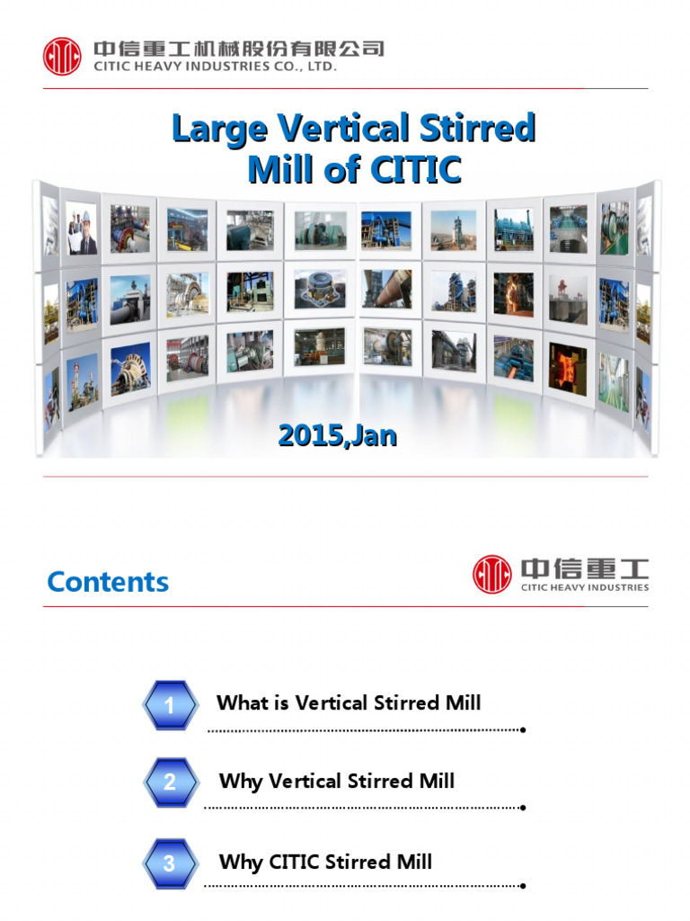 CITIC Vertical Stirred Mill Overview | PDF | Mill (Grinding) | Force