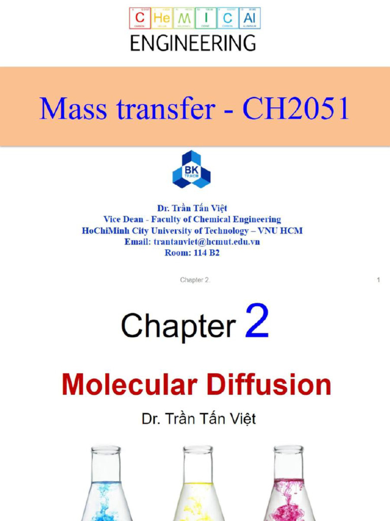 Chapter 2 Molecular Diffusion | PDF