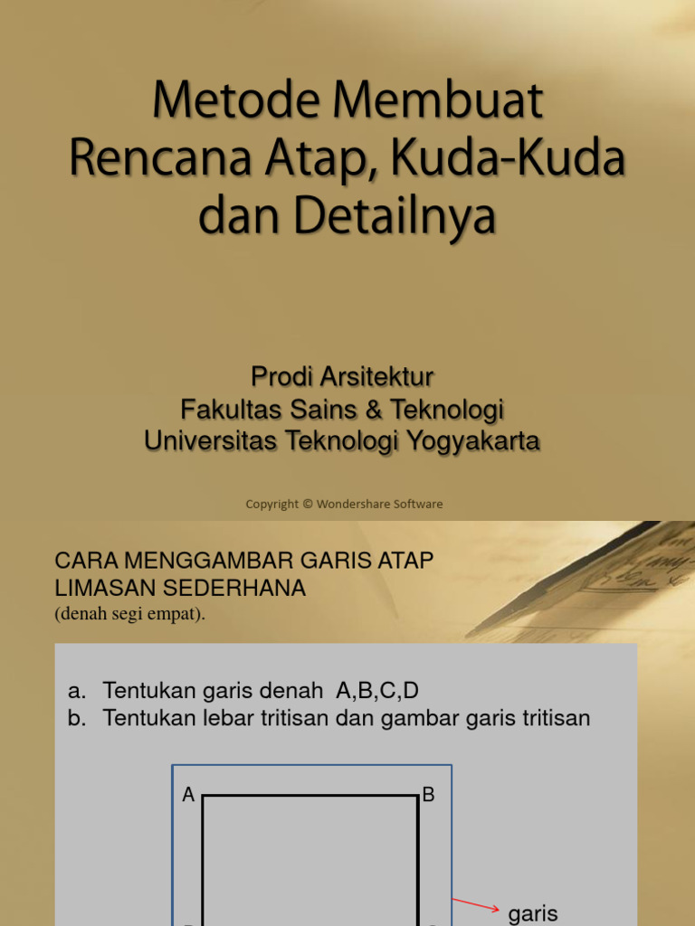 Rencana Atap Dan Detail Kuda-Kuda | PDF