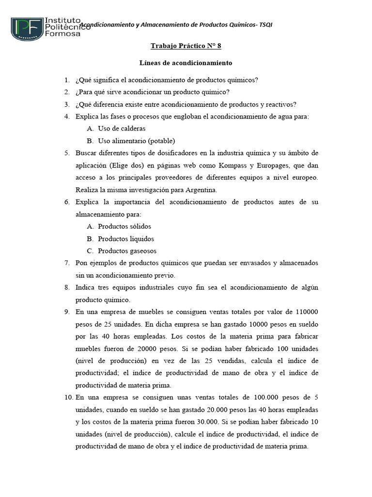 Trabajo Práctico N 8 | PDF