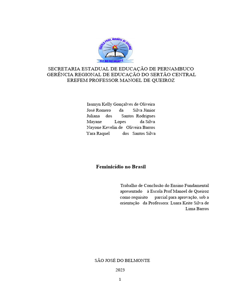 Modelo de TCF Com Exemplo de Textos 9 Ano C | PDF