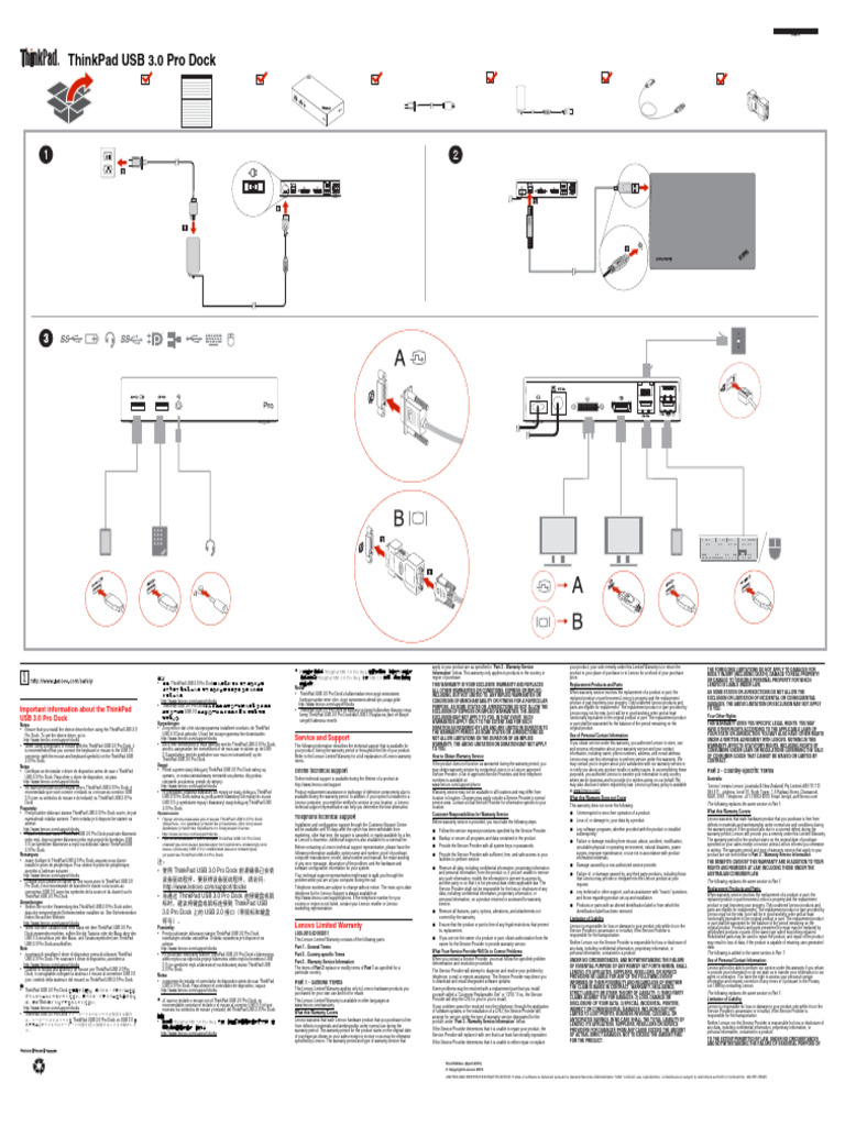 TP Usb3 Pro Dock Sp40h10909 | PDF