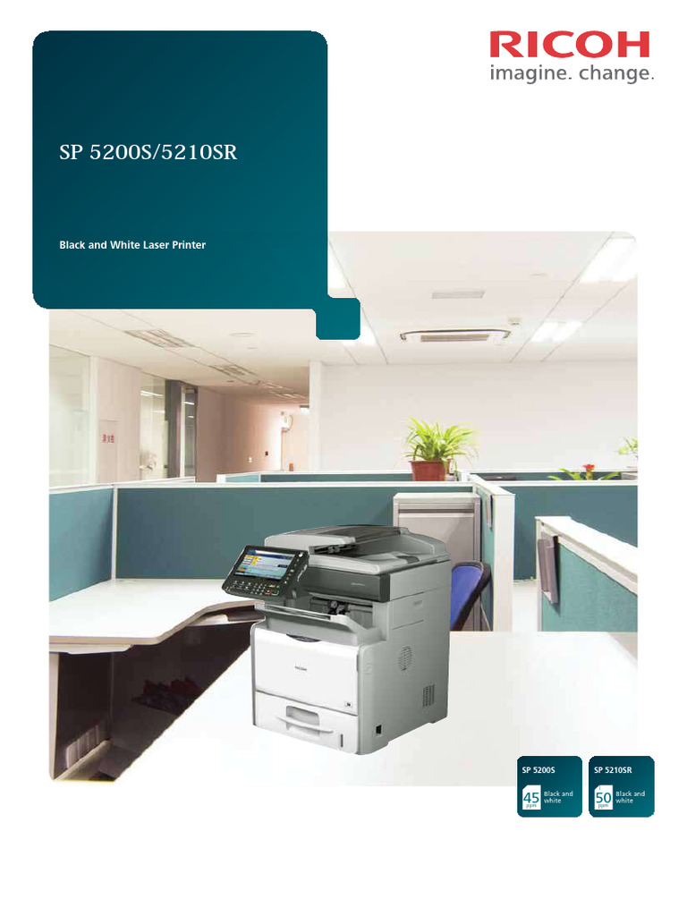 Ricoh Aficio SP 5200S Brochure | PDF