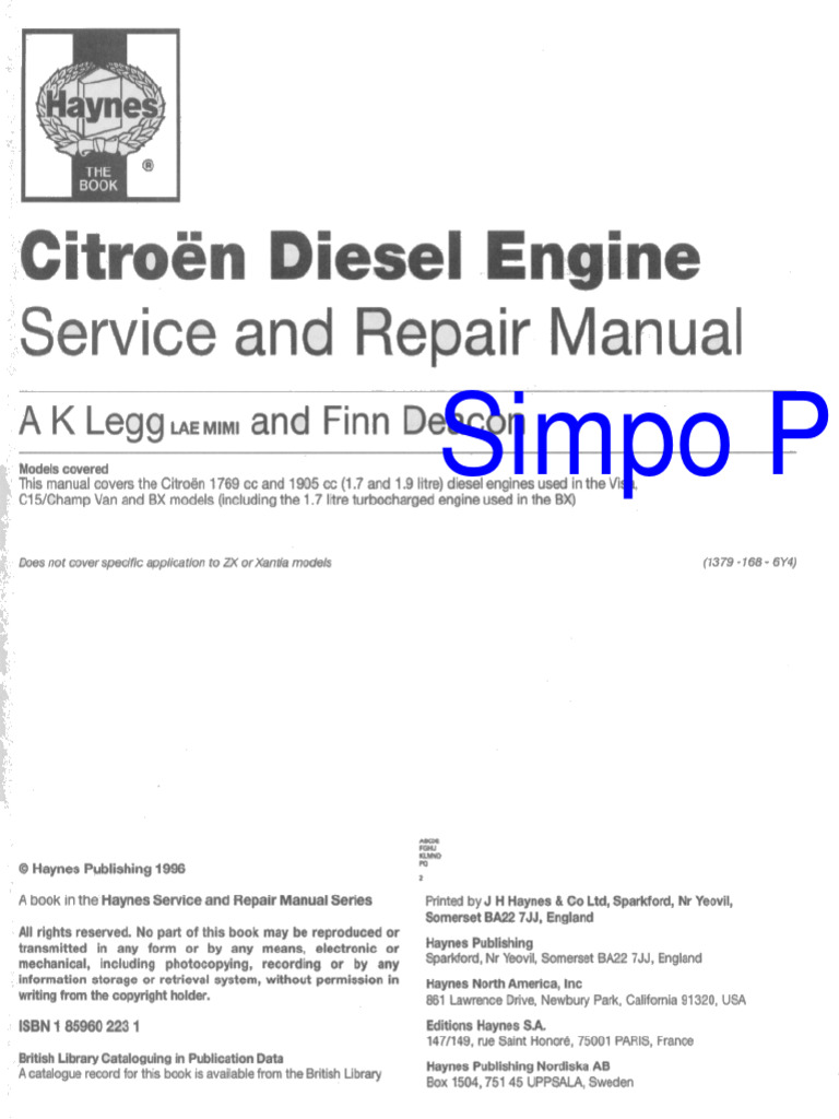 Revue Technique Citroen c15 | PDF