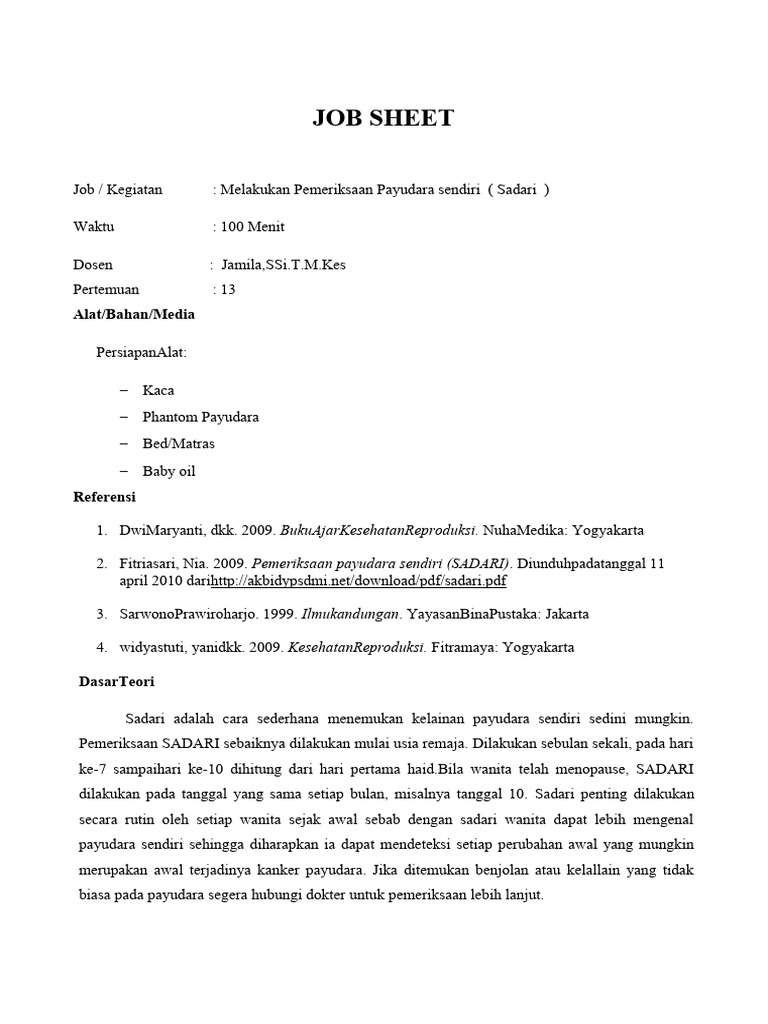 Joob Sheet Sadari Intan Ps | PDF