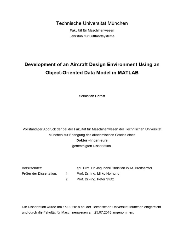 Development of An Aircraft Design Environment Using An Object Oriented ...