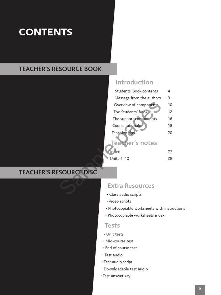 Sample Pages: Teacher'S Resource Book | PDF