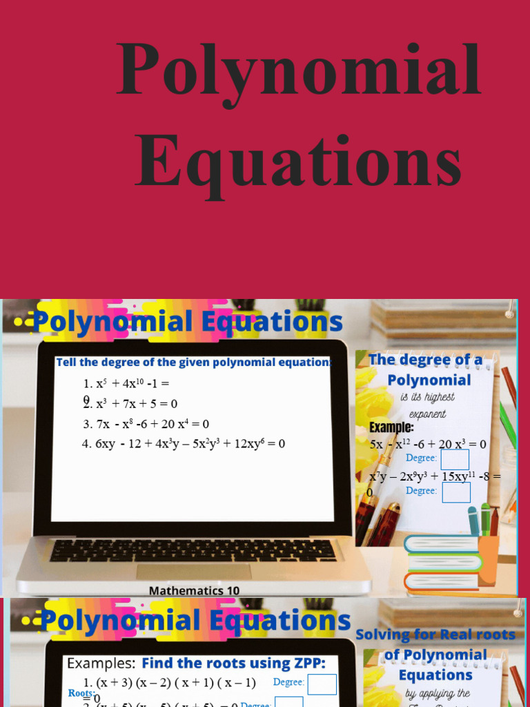G10 Math Q1 Week 8 Polynomial Equations | PDF