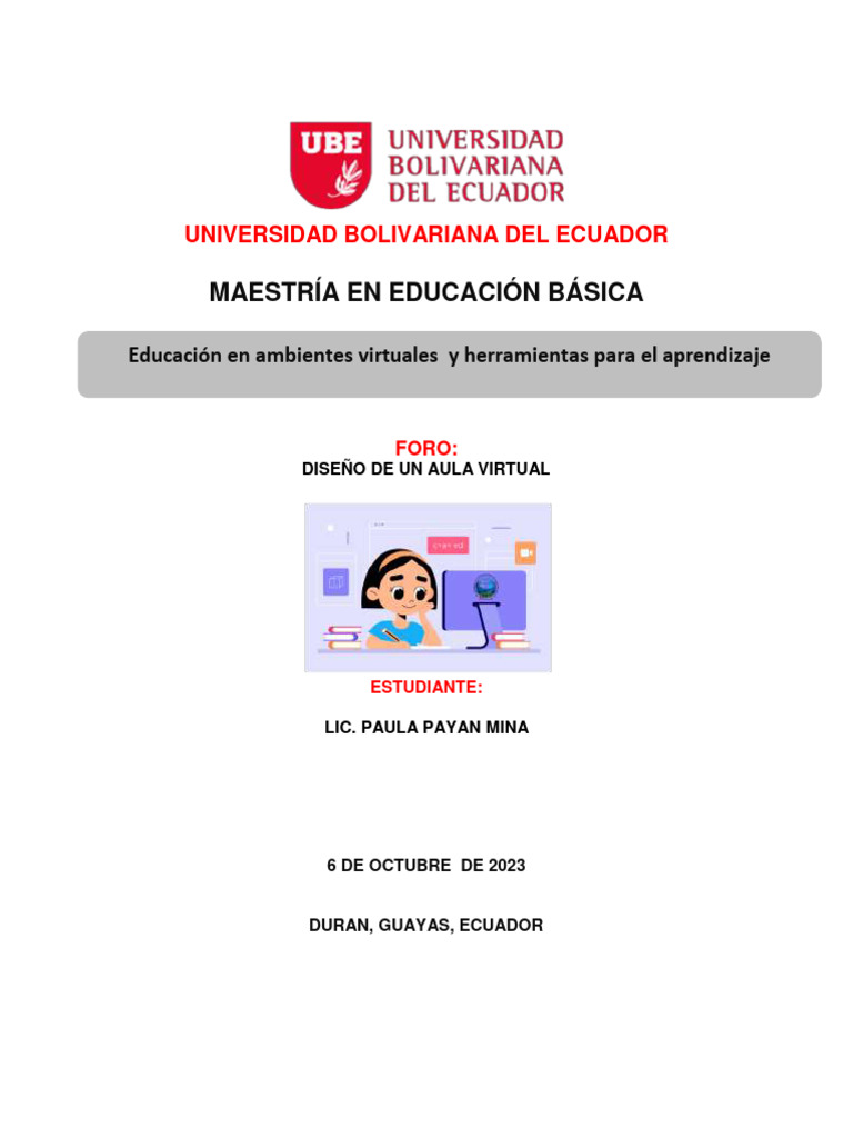 Boceto de Un Aula Virtual | PDF