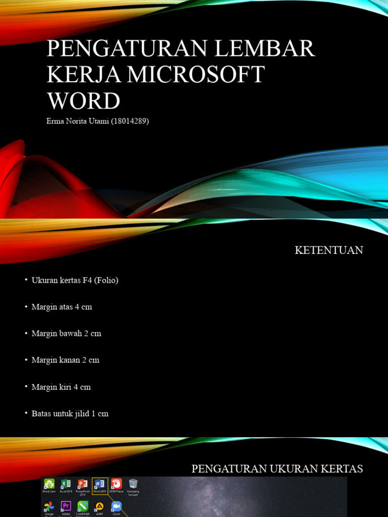 Pengaturan Lembar Kerja Microsoft Word | PDF