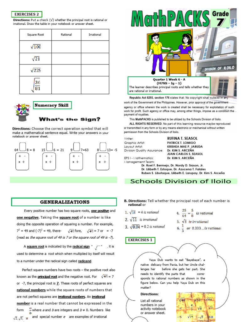 Math 7 Q1Wk6 ABCD Final | PDF