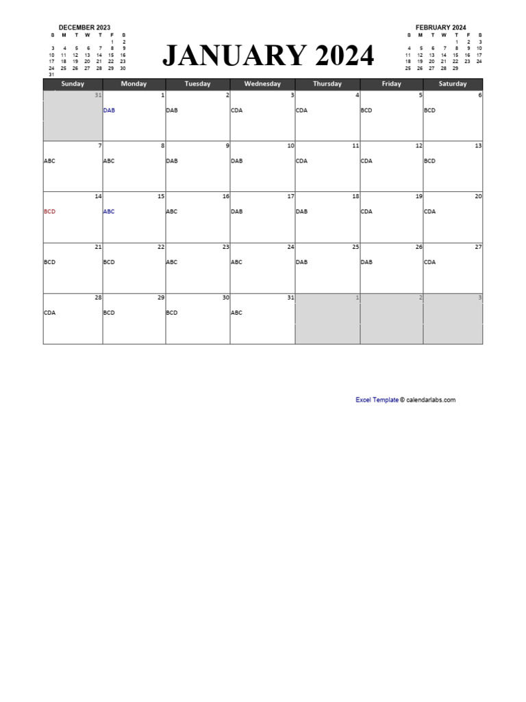 2024 Excel Calendar Planner 12 | PDF