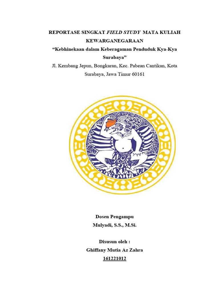 REPORTASE FIELD STUDY MATA KULIAH KEWARGANEGARAAN Ghif | PDF