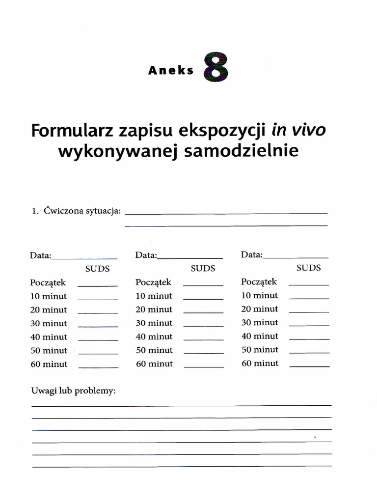 Aneks 8 - Formularz Zapisu Ekspozycji | PDF