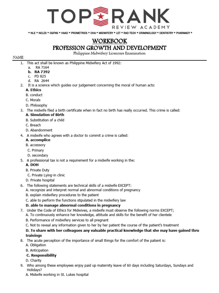PGD - Answer Key | PDF
