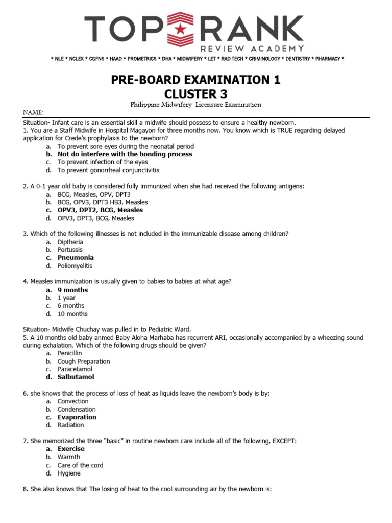 Pb1 - Test 3 - Icf Answer Key | PDF