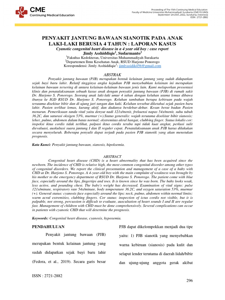 Laporan Kasus PJB Pada Anak | PDF