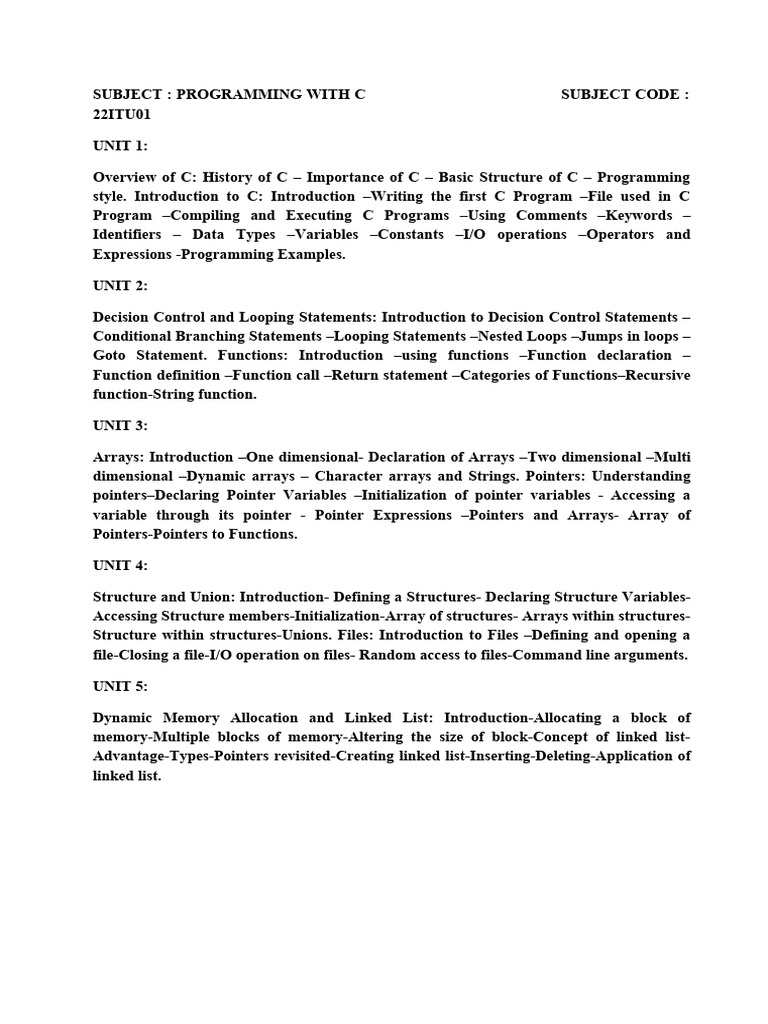 C Notes | PDF C Notes | PDF