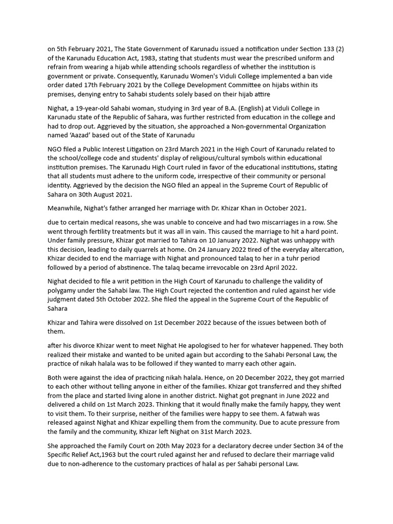 Statement of Fact | PDF