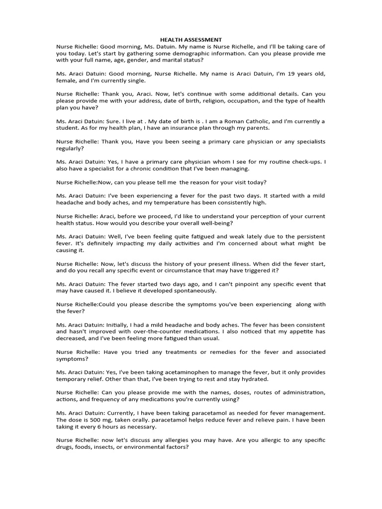 Health Assessment&Head and Face | PDF