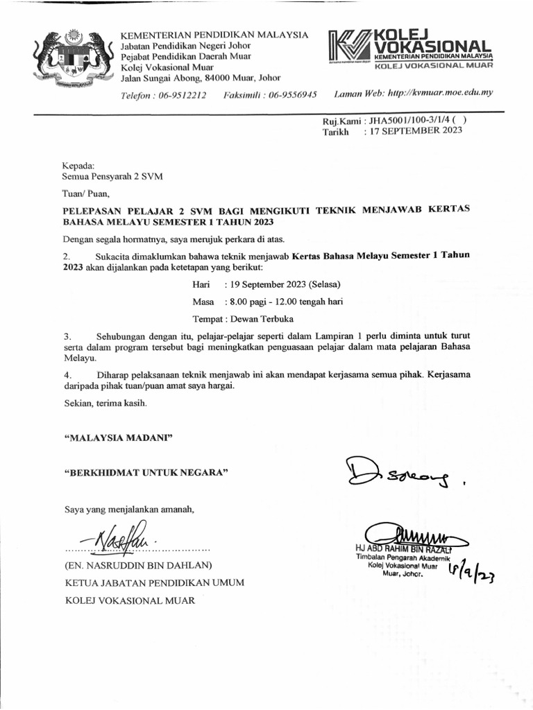 Pelepasan Pelajar 2 SVM | PDF