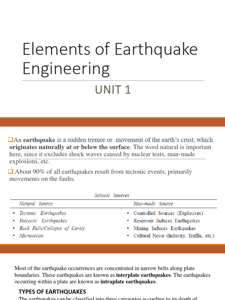 Elements of Earthquake Engineering | PDF | Plate Tectonics | Earthquakes