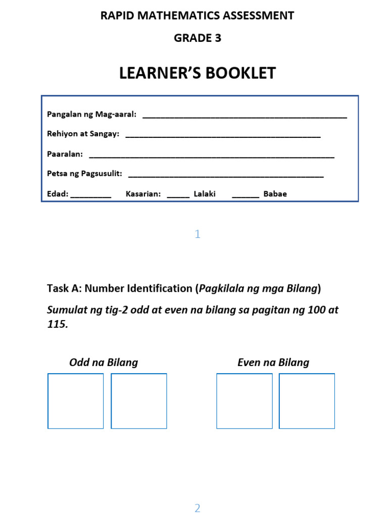 RMA Grade 3 Learner S Booklet 13 June 2023 Filipino Fin | PDF