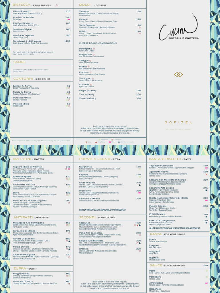 Bistecca Grill Menu: Italian Delights | PDF | Cooking, Food & Wine